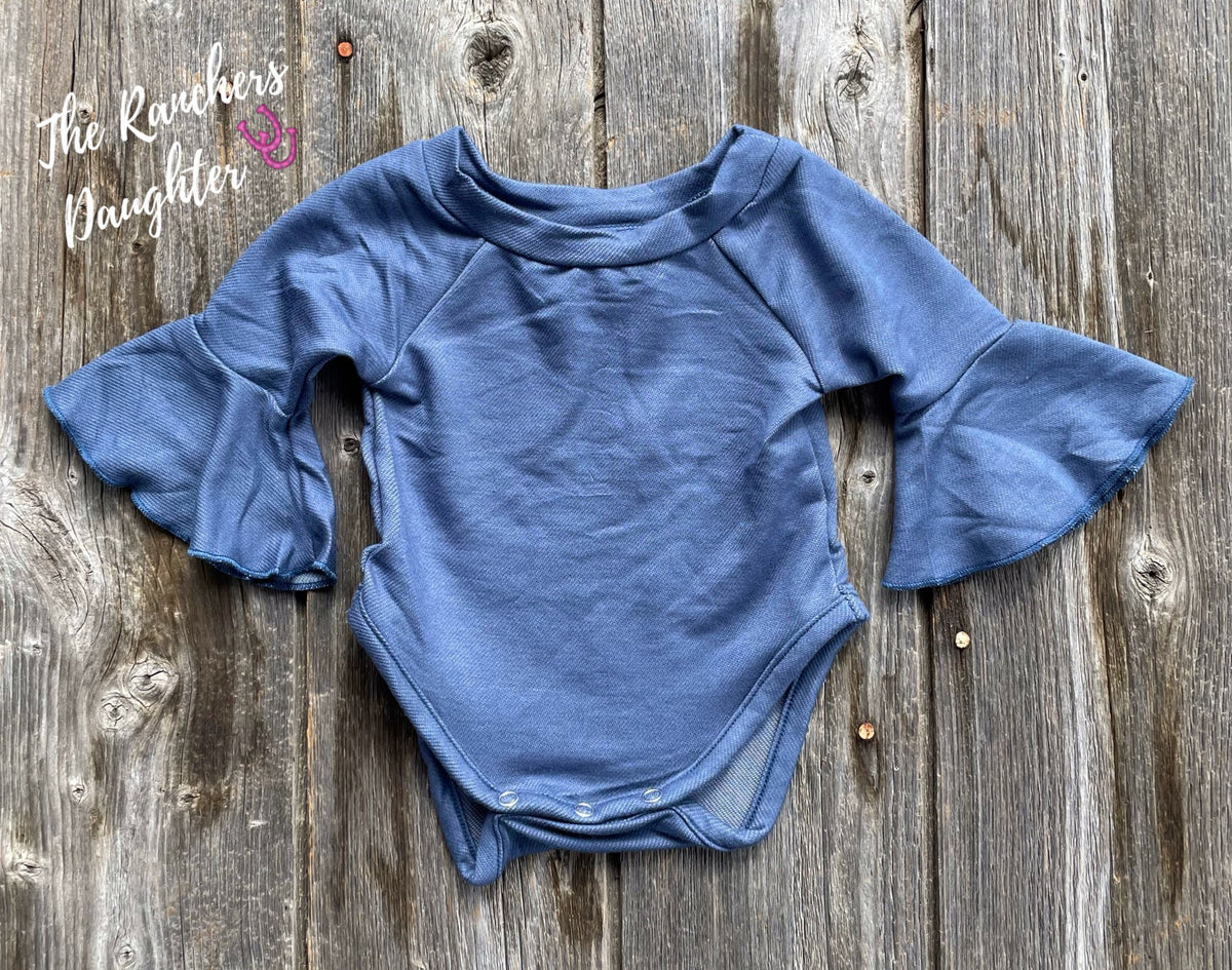 Shea Baby Blue Bell Sleeve Onesie – The Ranchers Daughter LLC